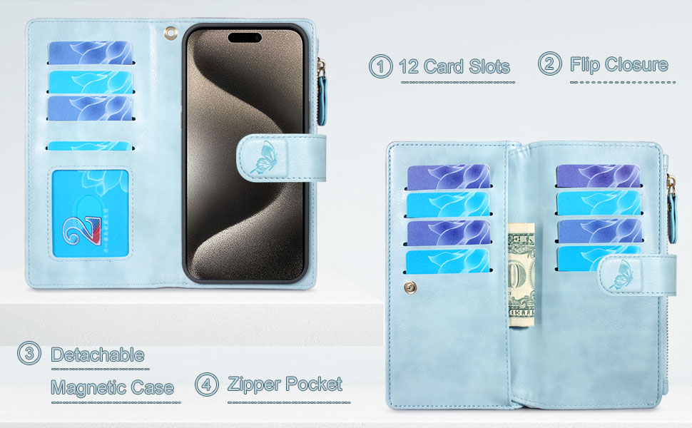 Amazon.com: Lacass Case Compatible with iPhone 15 pro max 2023, [Card Slots] ID Credit Cash ...