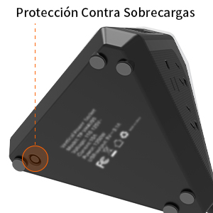 NVEESHOX Regleta Multicontacto, Extension en Torre Triángulo con 9 Enchufes de CA 3 USB y 1 USB ...