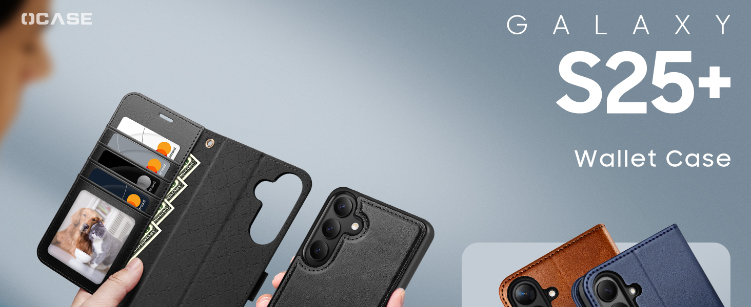 OCASE for Samsung Galaxy S25 Plus Case Wallet with Card Holders Magnetic Detachable 2 in 1 Flip ...