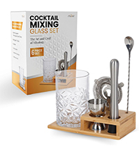 Amazon.com: TEAVAS Mixology Black Bartender Kit with Japanese Jigger & Stand - 13 Piece ...