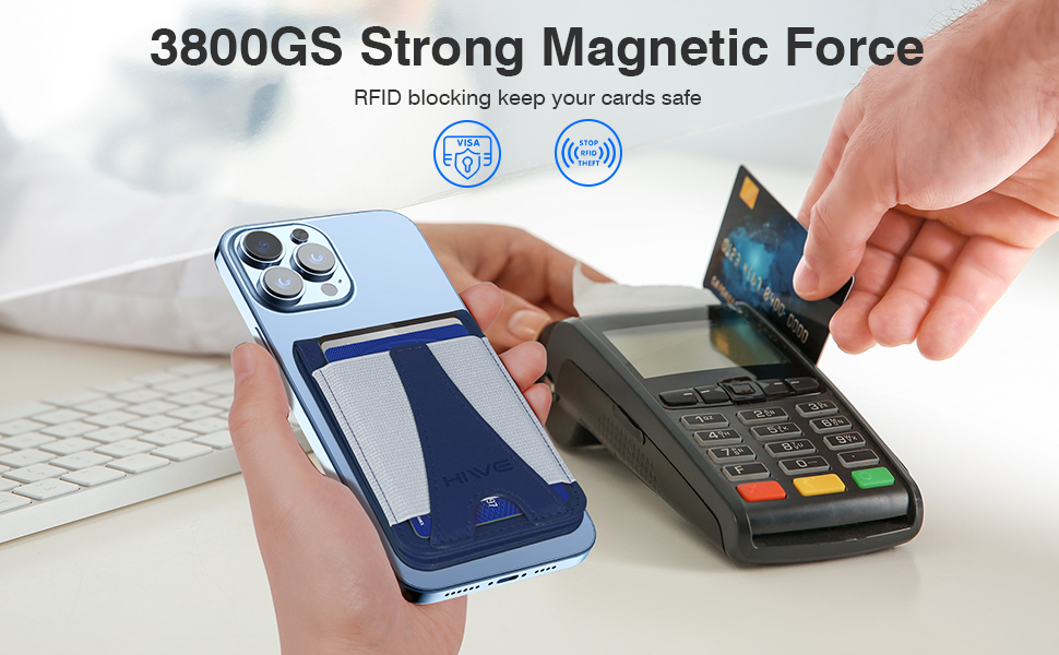 Amazon.com: HiWe Magsafe Wallet Stand, Magnetic Wallet with Adjustable Stand, Eiffel-Tower ...