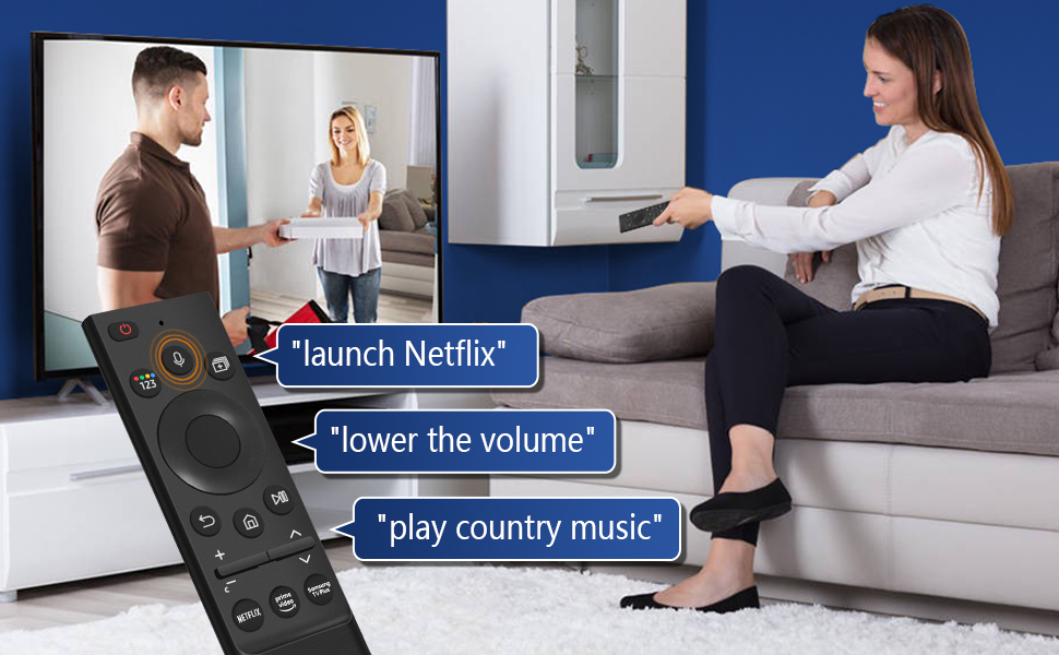 Amazon.com: BN59-01357A/BN59-01357C Voice Remote Replacement for Samsung 2021 QLED Series Smart ...