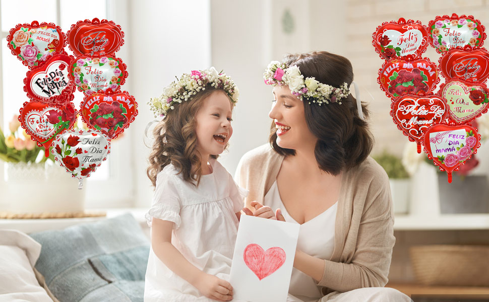 Amazon.com: 24 Inch Happy Mother Day Foil Balloons - Mother's Day ...