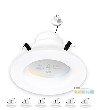 NUWATT 12 Pack Black MR16 12V LED Recessed Lighting 4 Inch Retrofit, 5CCT Selectable 2700K/3000K ...
