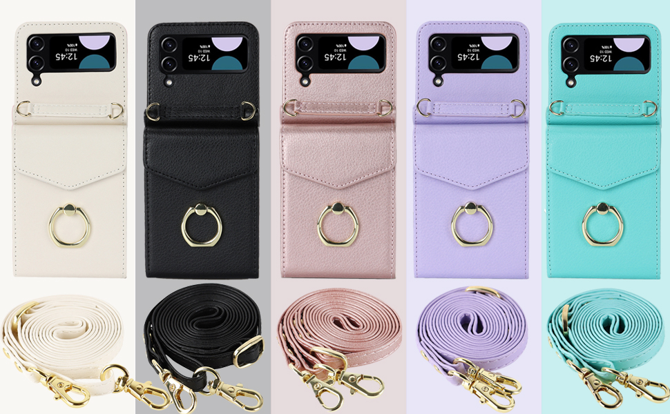 Amazon.com: YQODSZ for Samsung Galaxy Z Flip 4 Wallet Case with Card Holder, [RFID Blocking ...