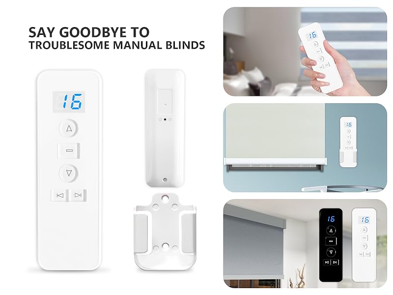 Amazon.com: MING CHEN Motorized Blinds with Remote,Built-in Rechargeable Motor Smart Window ...