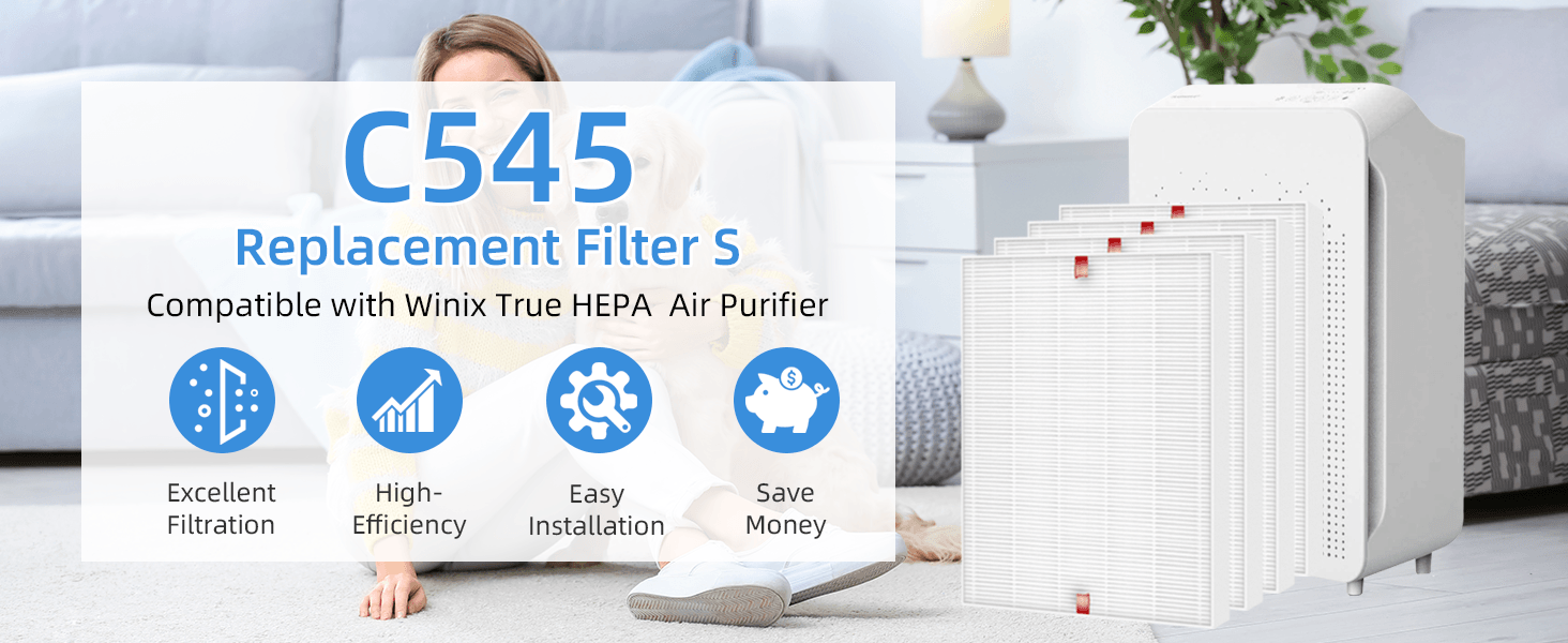 Amazon.com: C545 Replacement Filter S for Winix c545 Air Purifier, Replace 1712-0096-00 2522 ...