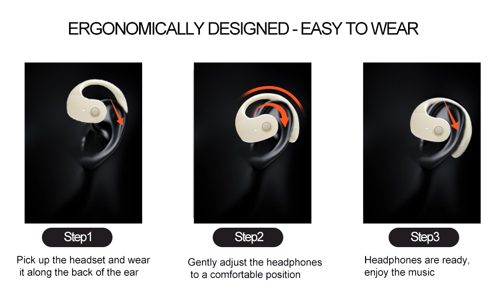 Amazon.com: Open Ear Headphones Wireless Bluetooth 5.4, Air Conduction ...