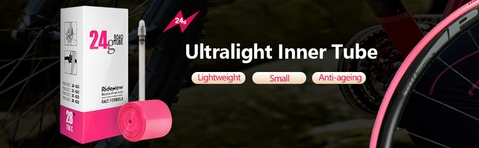 24g Ultralight 700C Bike Inner Tube TPU Road Bicycle Tire 28'' Compatible with 700x18/23/25/28 ...