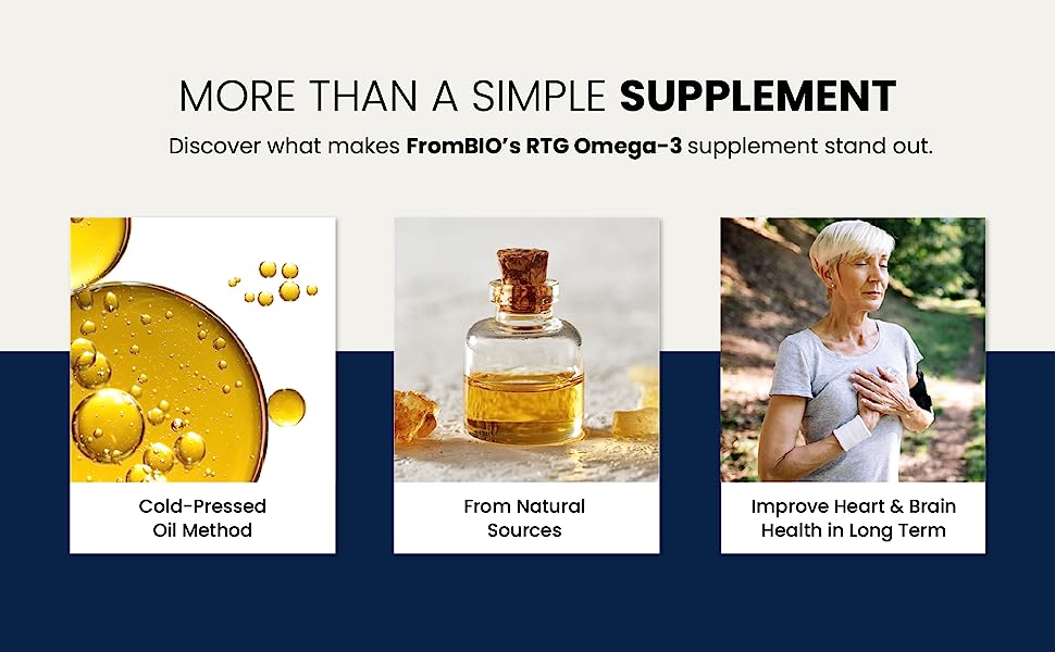 Amazon.com: FromBIO for Blood Circulation, rTG Omega-3, 1,000mg of EPA and DHA and 11mg a-TE of ...