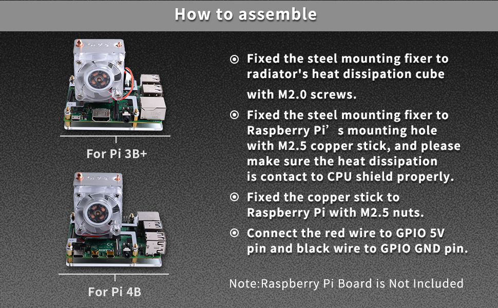 REES52 Raspberry Pi ICE Tower RGB Cooling Fan with Heatsink for Pi 4 ...