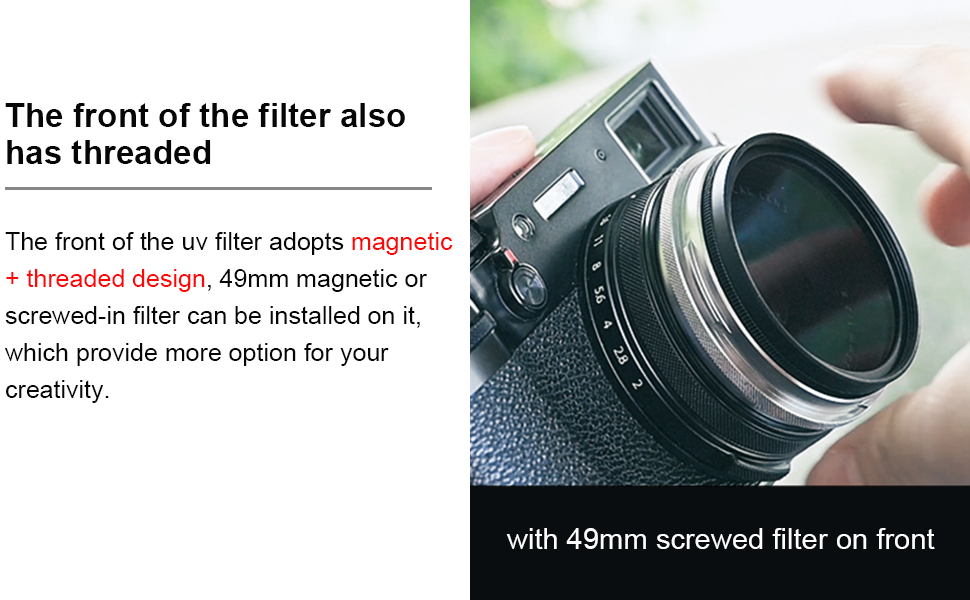 Amazon.com : Kase MCUV UV Protection Filter Kit with Metal Square Lens Hood and Magnetic Lens ...