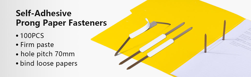 Amazon.com : Self-Adhesive Prong Paper Fasteners - IMLIKE 100 PCS Metal File Fasteners, 2 ...