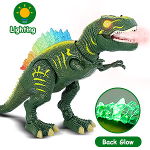 FANURY Dinosaur Toys, Remote Control Dinosaur Toys for Boys, LED Light Up Walking Roaring ...