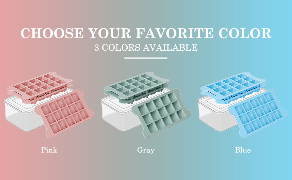 Amazon.com: Ice Cube Tray for Freezer with Bin: Easy Release Ice Cube Maker with Covered Ice ...