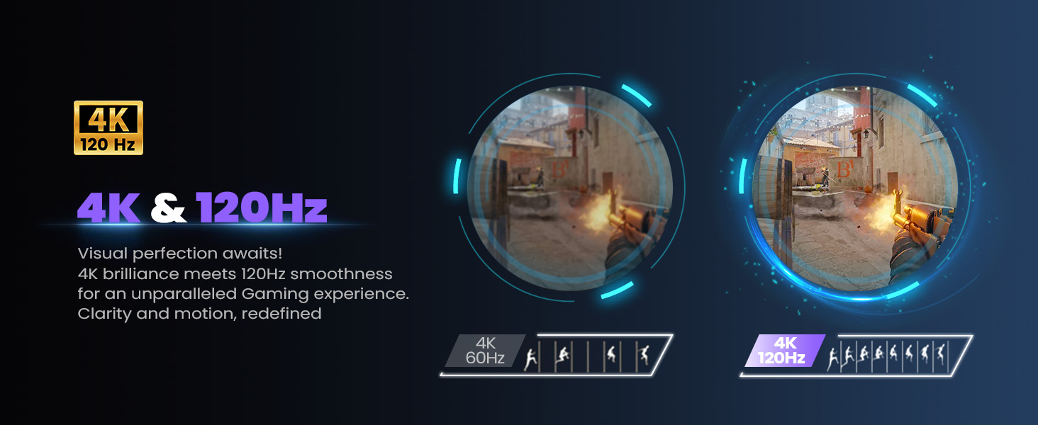 Amazon.com: NEWCARE HDMI Switch 4K@120Hz, Aluminum HDMI 2.1 Switch 2 in 1 Out with Type-C ...