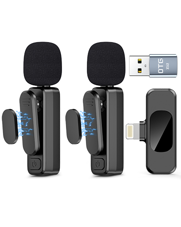 Amazon.com: USB C Wireless Lavalier Microphone for Type-C,Android Phone,PC,Mini Mic with Noise ...