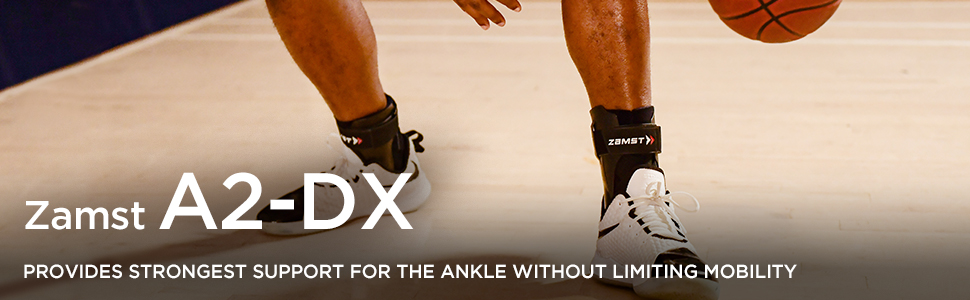 Zamst A2-DX Sports Ankle Brace with Protective Guards for High Ankle Sprains and Chronic Ankle ...