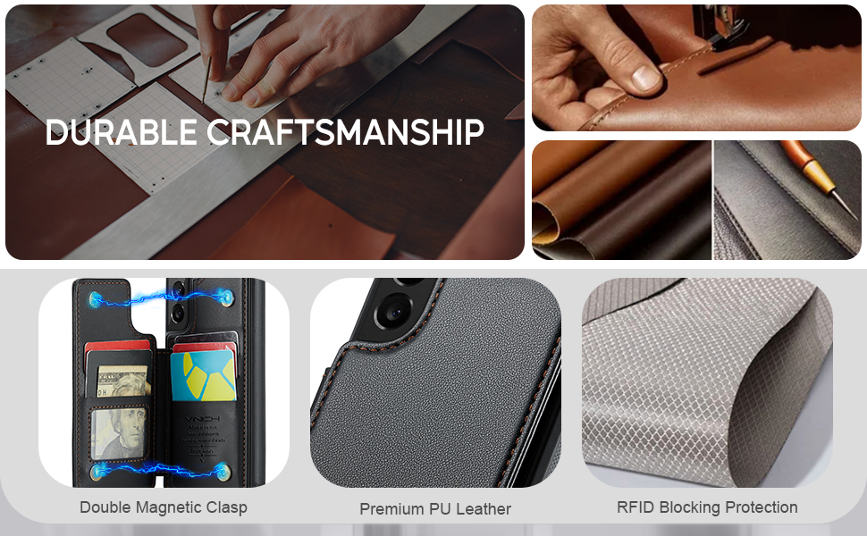 Amazon.com: Vinich for Samsung Galaxy S22 Plus Wallet Case with Card Holder, RFID Blocking ...