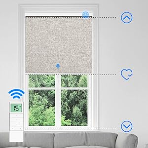 Amazon.com: Tokblind Motorized Roller Shade with Remote Control, Blackout Electric Shade for ...