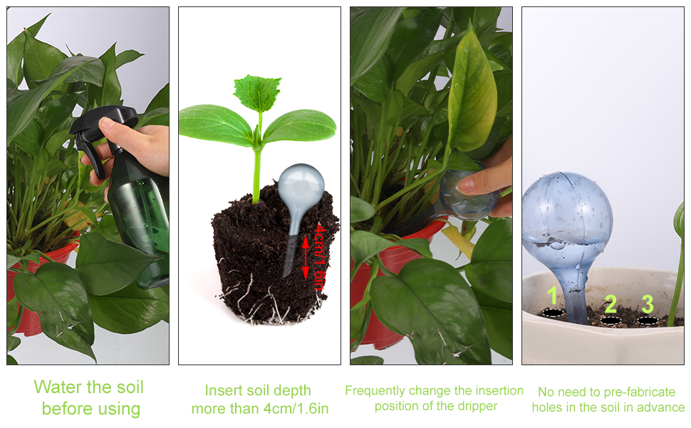 Amazon.com : Chenkaiyang Plant Watering Globes Small Self Watering Bulbs for Plants, 6 Pcs Plant ...