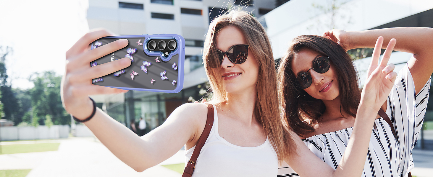 Amazon.com: CASBST for Samsung Galaxy A35 5G Case with 2X Screen Protector and A Camera Lens ...