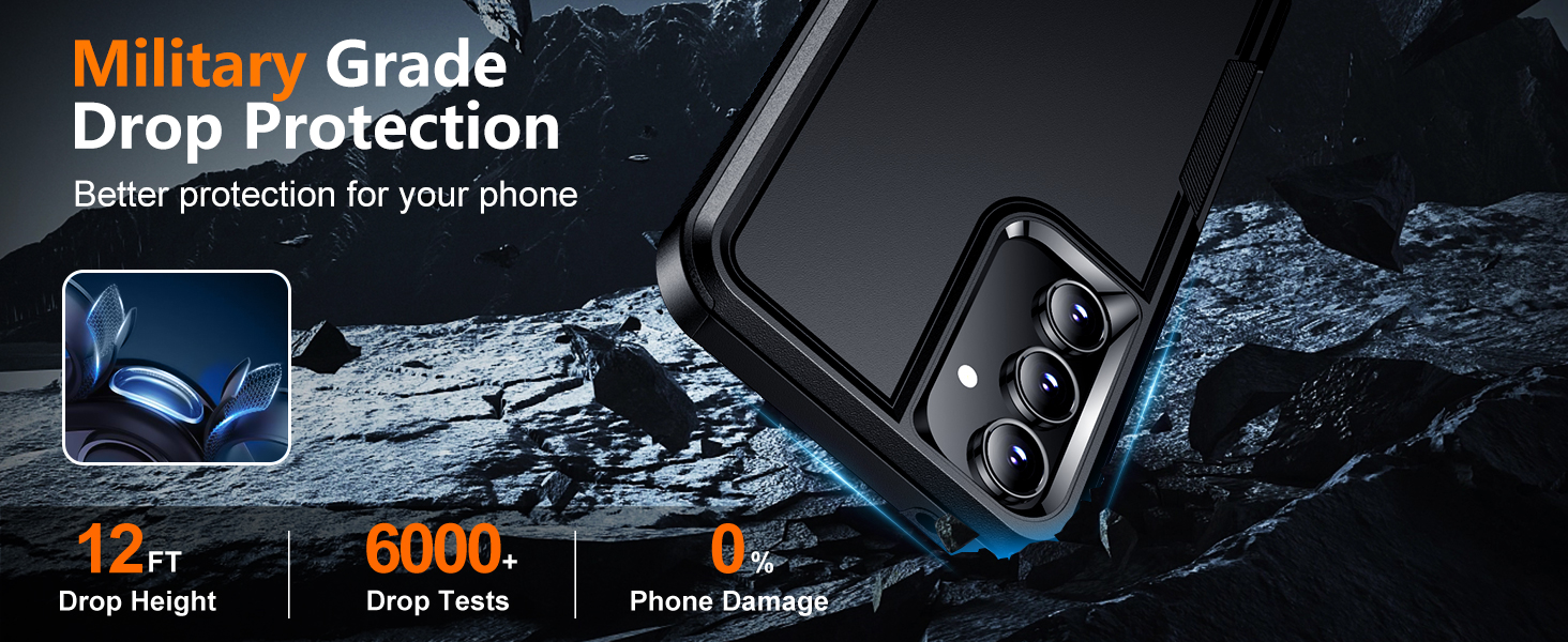 Amazon.com: SPIDERCASE for Samsung Galaxy A15 5G Case,[12 FT Military Grade Drop Protection] 2 ...