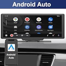 Wireless Apple Carplay Screen Android Auto 9.3 inch Portable Bluetooth ...