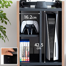 Amazon.co.jp: 宮武製作所 ゲームラック REGABO(レガボ) PS5対応 幅38.5×奥35×高さ90㎝ ゲーム機やソフトをまとめて収納できる GRK-001 BR×BK ...