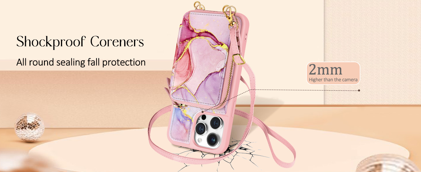 Amazon.com: Shorogyt for iPhone 13 Pro Max Case Wallet Crossbody, RFID Blocking Card Holder ...