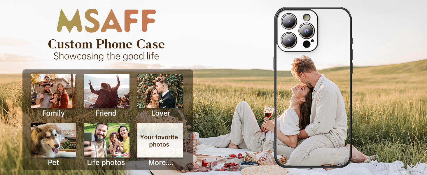 Amazon.com: Custom Pictures Phone Case for iPhone 16/15/14/13/12/11 Pro Max Mini, Made in USA ...