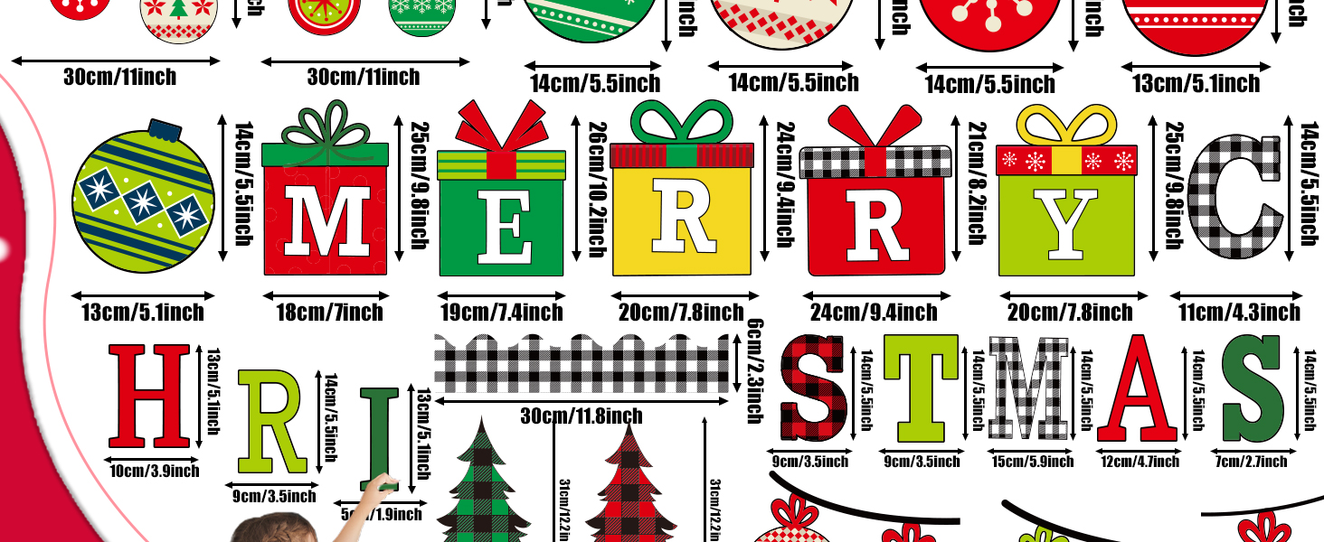 Amazon.com: 44PCS Christmas Paper Bulletin Board Set Yuletide Classroom ...