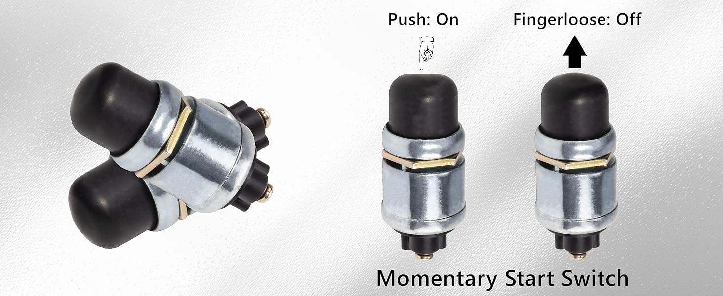 Amazon.com: BFXM Push Button Starter Switch 12V 50A, Waterproof ...