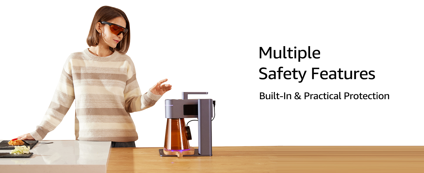 Amazon.com: LaserPecker LP4 Dual-Laser Engraver with Cubic Protection Cover, Auto-Pause Safety ...