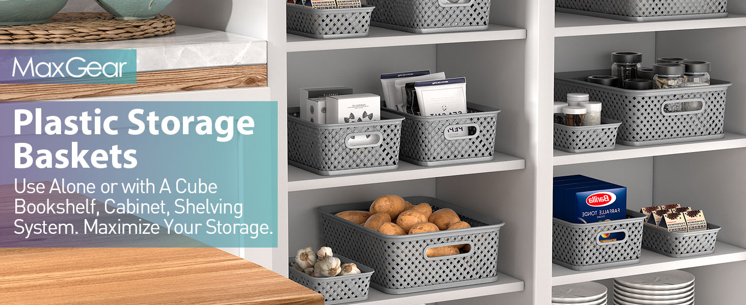 Amazon.com - MaxGear Organization and Storage 3 Packs, Plastic Storage ...