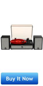 Amazon.com: Record Player Bluetooth Turntable with Built-in Speaker ...