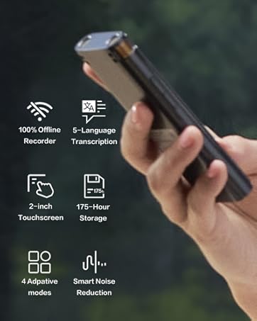 Amazon.com: iFLYTEK AI Voice Recorder with Playback & Voice Activated Recording, 32GB Digital ...