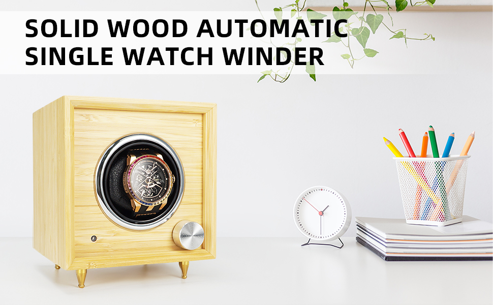 Amazon.com: POHO Watch Winder for Automatic Watches, Automatic Watch Winder Box, PU-Leather ...