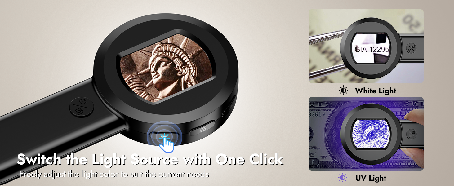 Amazon.com: Leipan 100X Magnifying Glass for Reading, Digital Magnifier ...