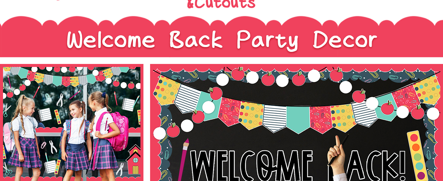 Amazon.com: Whaline 97Pcs Back to School Bulletin Board Decoration Kit ...