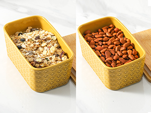 Amazon.com | Hasense Ceramic Butter Dish with Sealing Lid, Large Yellow Butter Container for ...