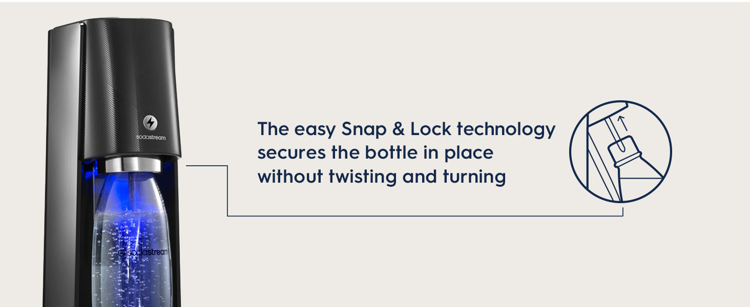 Amazon.com: SodaStream E-TERRA Sparkling Water Maker (White) with CO2 and Carbonating Bottle ...