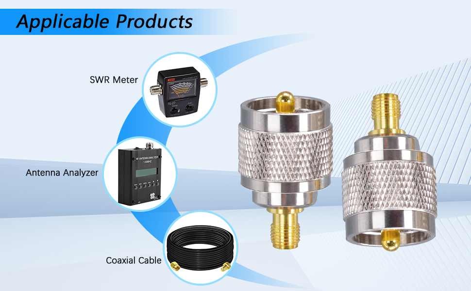 TUOLNK SMA to PL259 Adapter - SMAFemale to UHF PL-259 Male, Coax Connector for CB Radio, SO239 ...