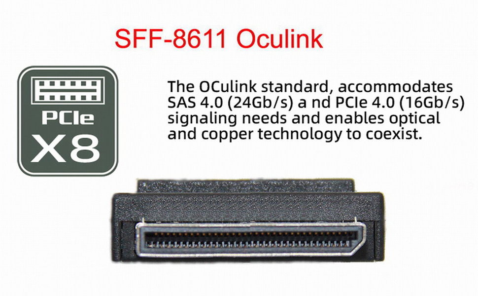 Amazon.com: xiwai PCI-Express 16x to Dual Oculink SFF-8612 SFF-8611 8X VROC Adapter for ...