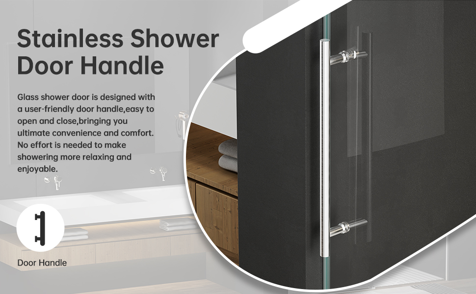 Frameless Sliding Shower Door 56-60 in W x 75 in H,Frameless Shower Door with 5/16" (8mm) Clear ...
