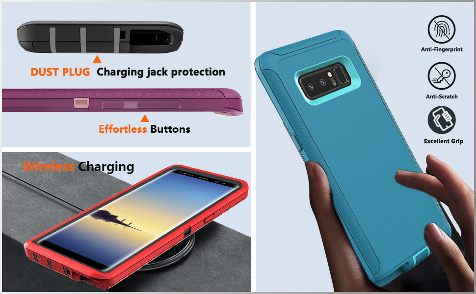 Amazon.com: HONG-AMY for Note 8 Phone Case, Galaxy Note 8 Phone Case with Self Healing Flexible ...