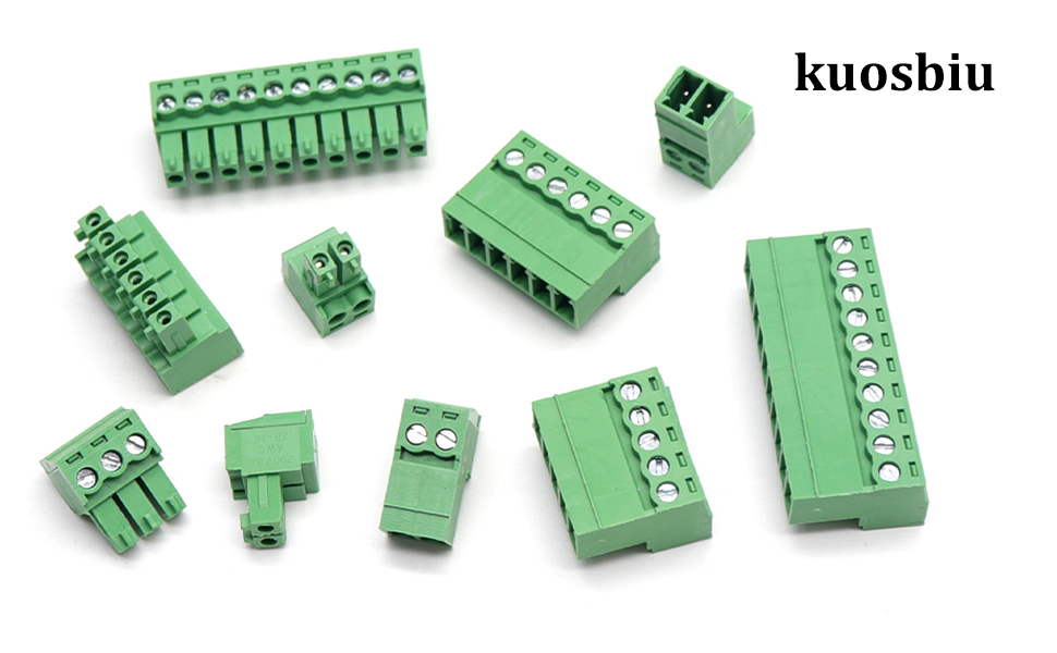 kuosbiu 10 Set 2-Pin 3.81mm Pitch Screw Terminal Block Connector ...