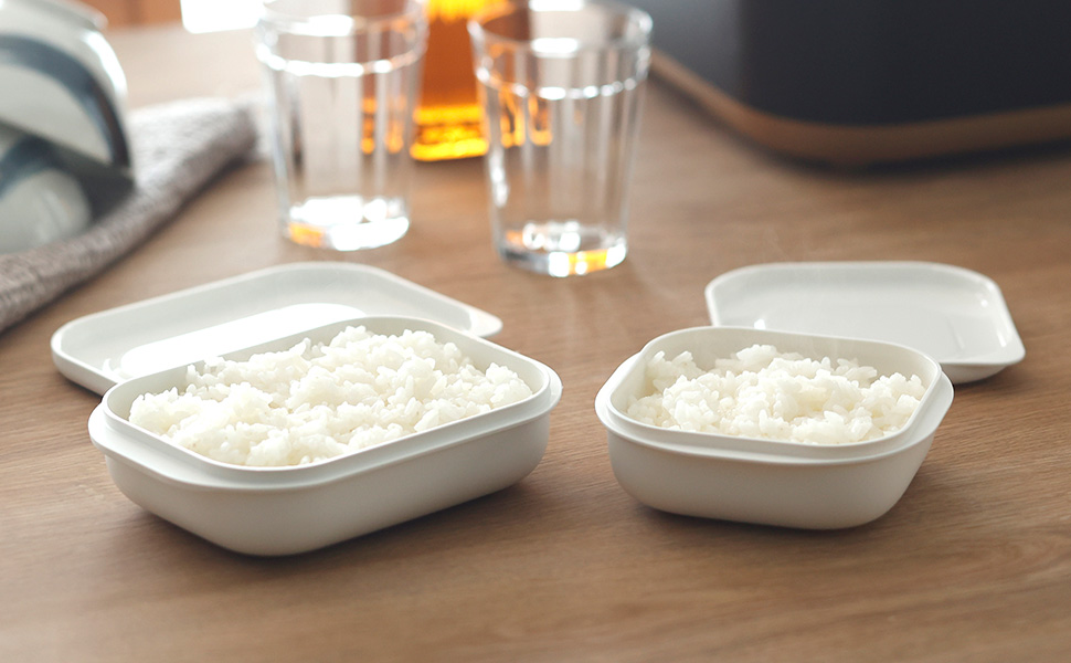 Amazon.co.jp : マーナ(marna) 極 冷凍ごはん容器 ( 2個入り / 電子レンジ / 食洗機対応 ) ご飯 冷凍ごはん 容器 ( ホワイト ) K748W : ホーム＆キッチン