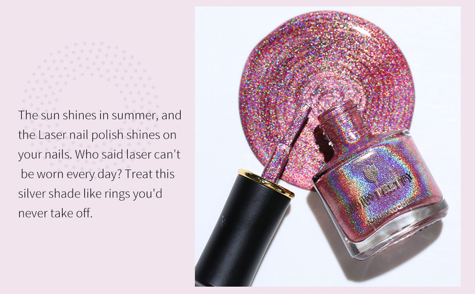 Born Pretty 6ml Holographic Holo Glitter Super Shine Nail Art Polish H004 - Magnificent Time ...