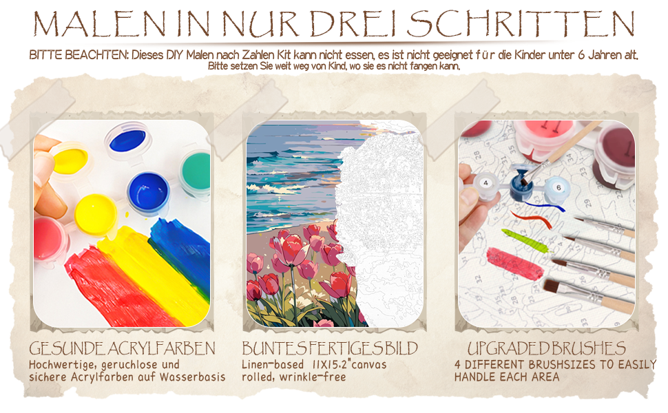 Gutluz Malen Nach Zahlen Erwachsene Blumen am Meer Malen Nach Zahlen Blume Malen-Nach-Zahlen ...